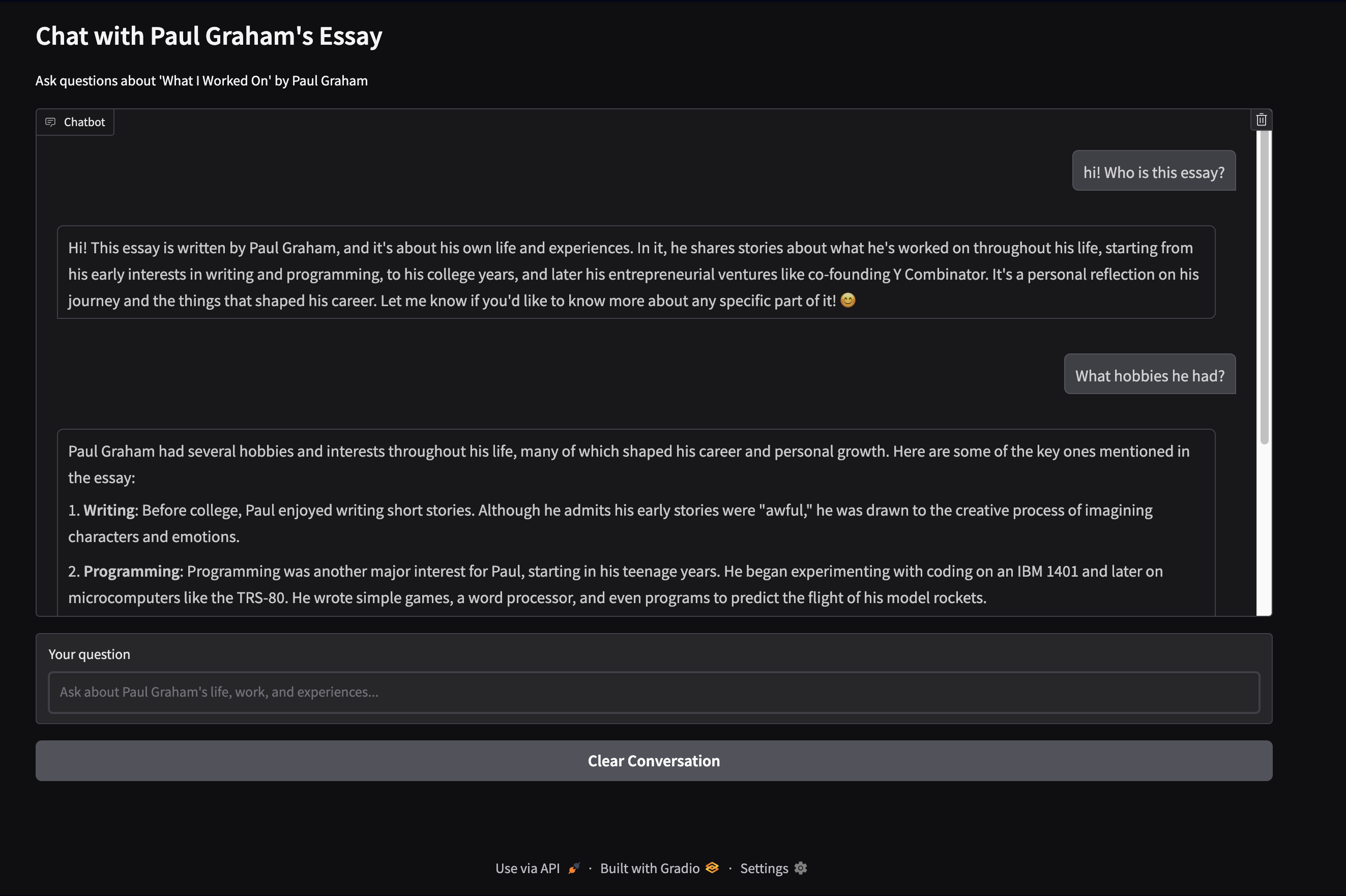LlamaIndex Essay Chat